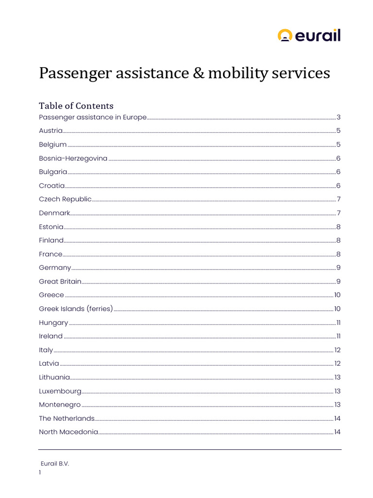 Passenger Assistance - Mobility - October 2023 | PDF