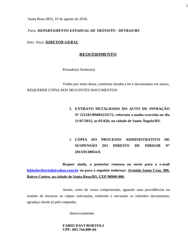 Requerimento | PDF