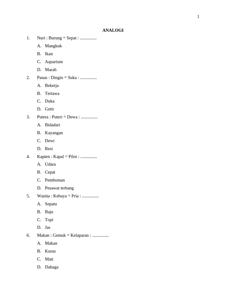 Analogi | PDF