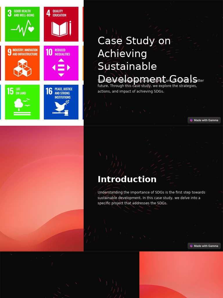 Case Study On Achieving Sustainable Development Goals | PDF