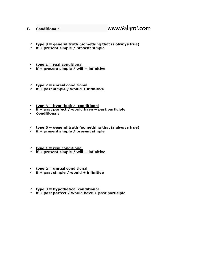 Grammar II Conditionals | PDF