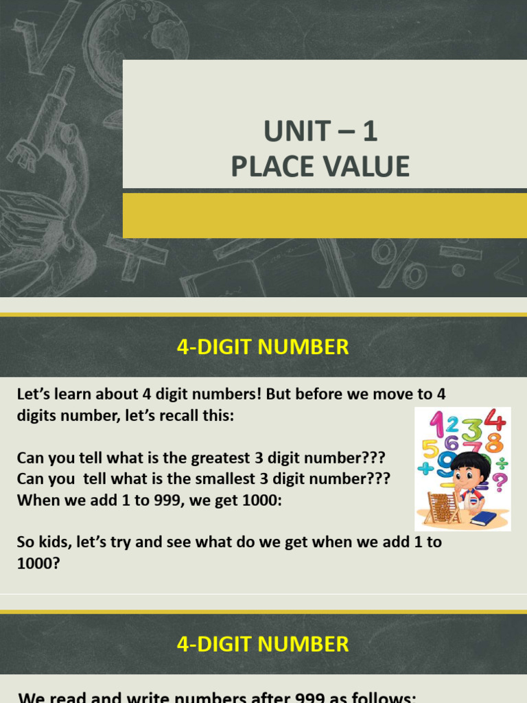 77 Unit - 1 (Place Value) | PDF