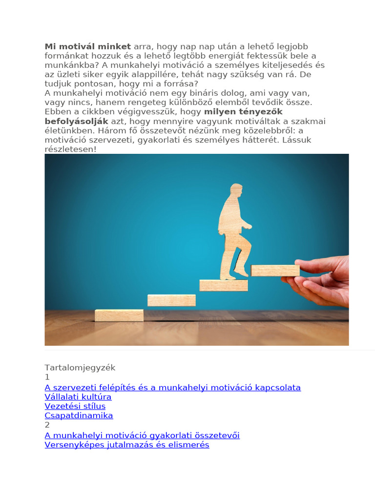 Mi Motivál Minket | PDF