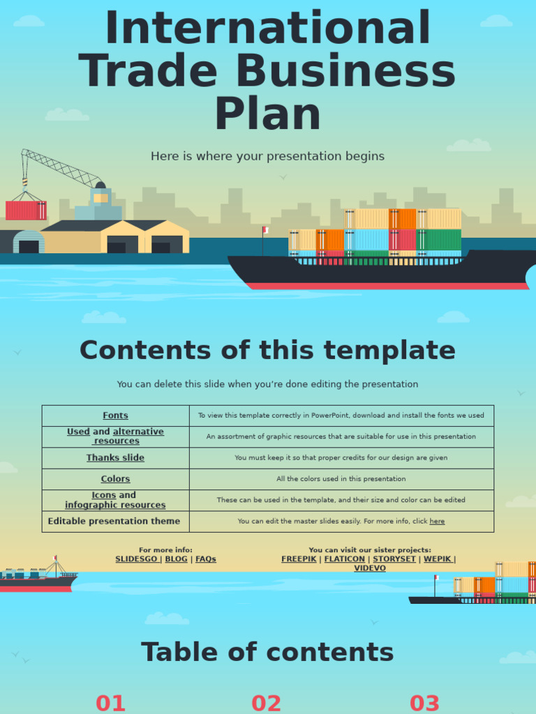 International Trade Business Plan by Slidesgo | PDF