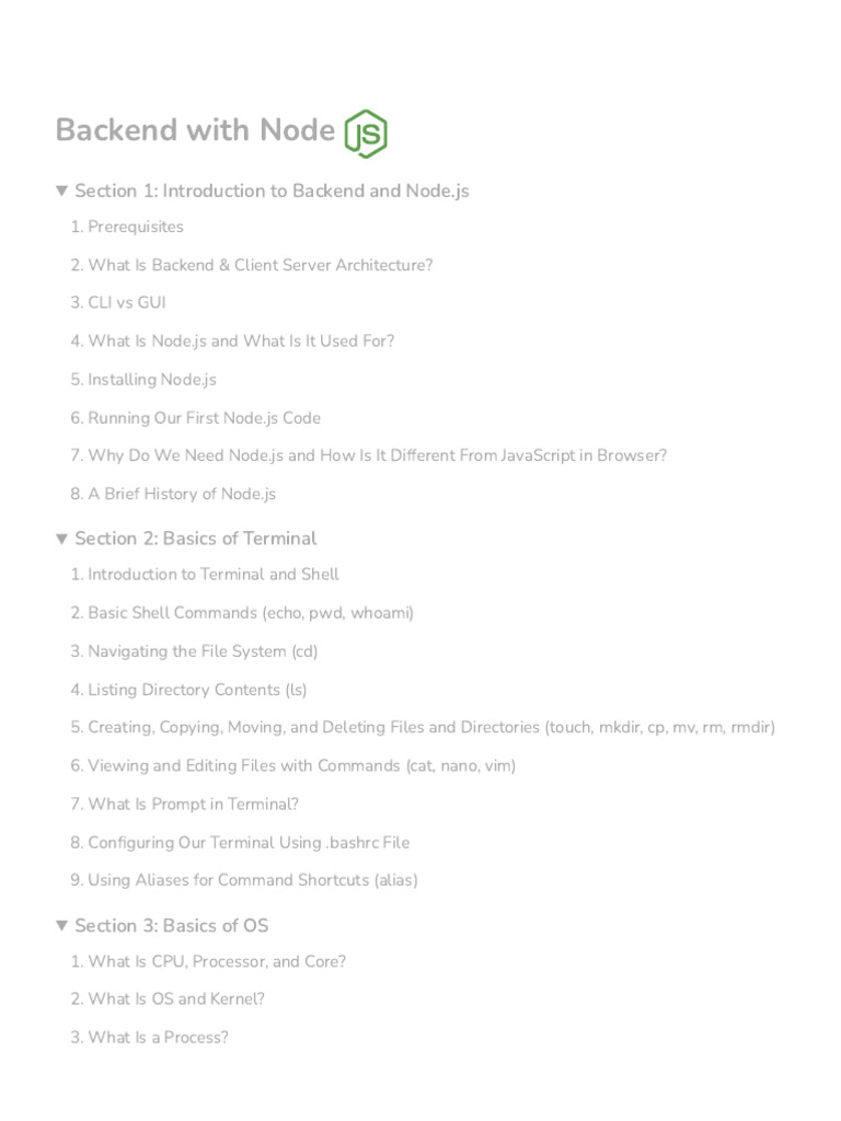 Node - Js Curriculum | PDF