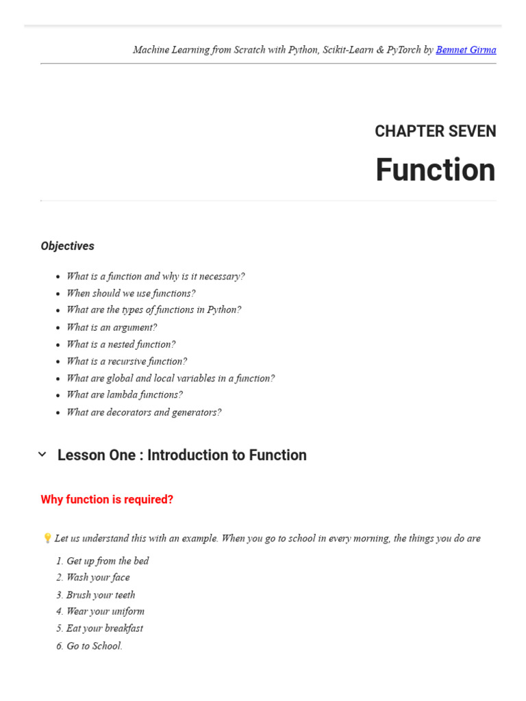 07 Chapter Seven - Function | PDF