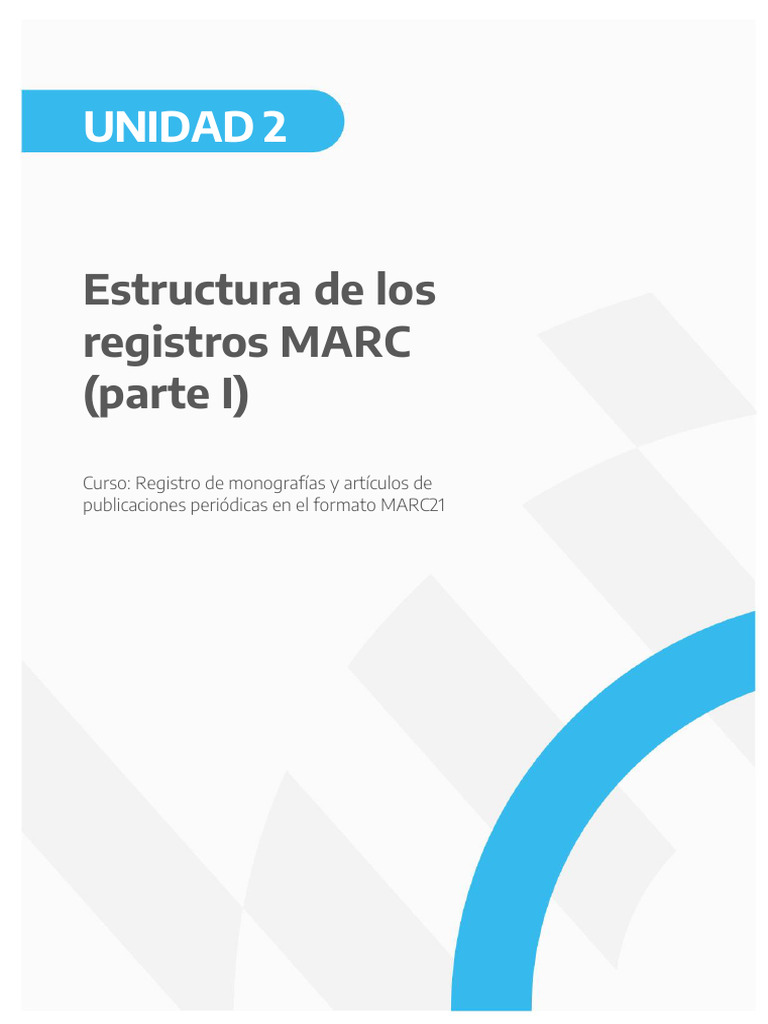 Estructura de MARC 21 (Parte 1) | PDF