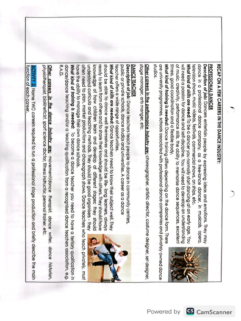 Careers in Dance | PDF