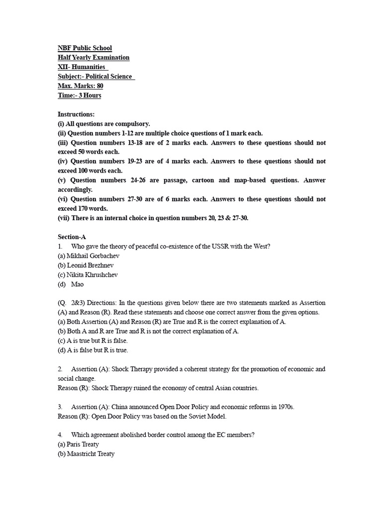 Half Yearly NBF Cbse-24-25 | PDF