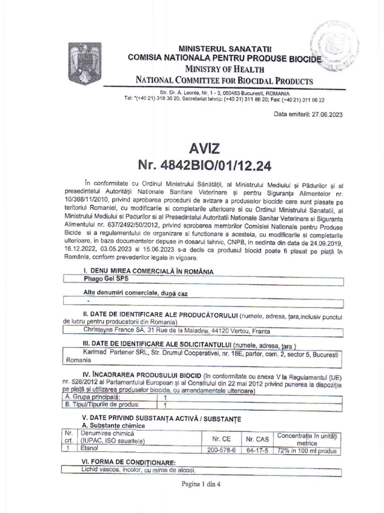 Aviz Phagogel SPS | PDF