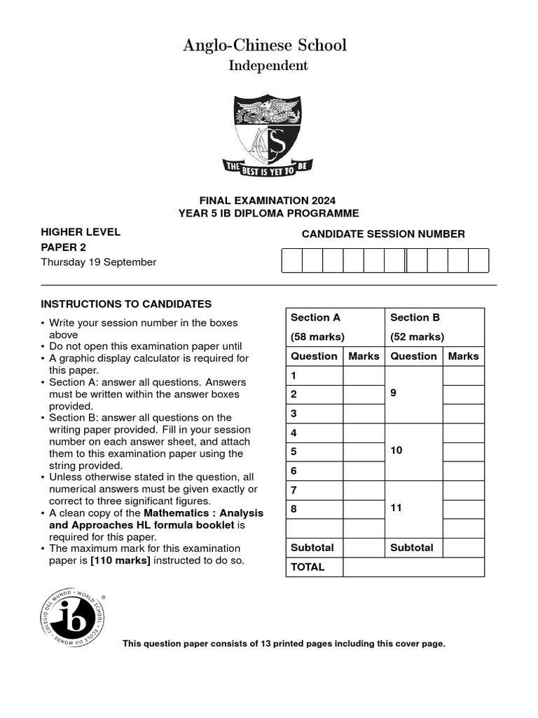 Exam Paper Template | PDF