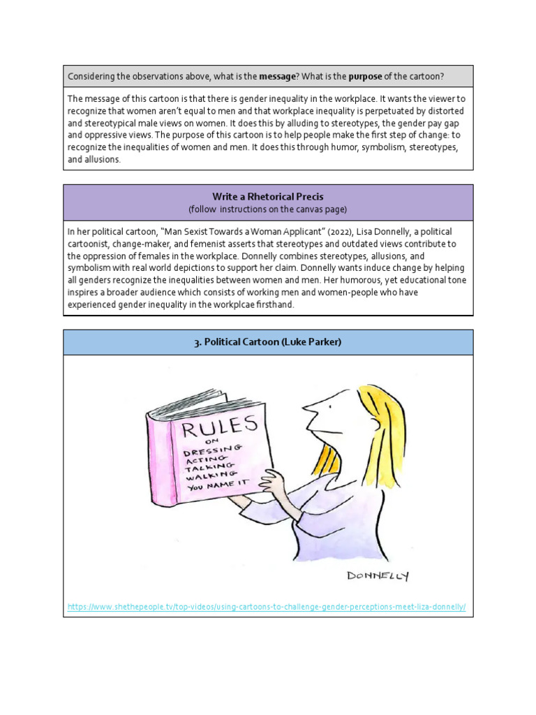4 - CUT - Liza-Donnelly-Cartoons Analysis | PDF