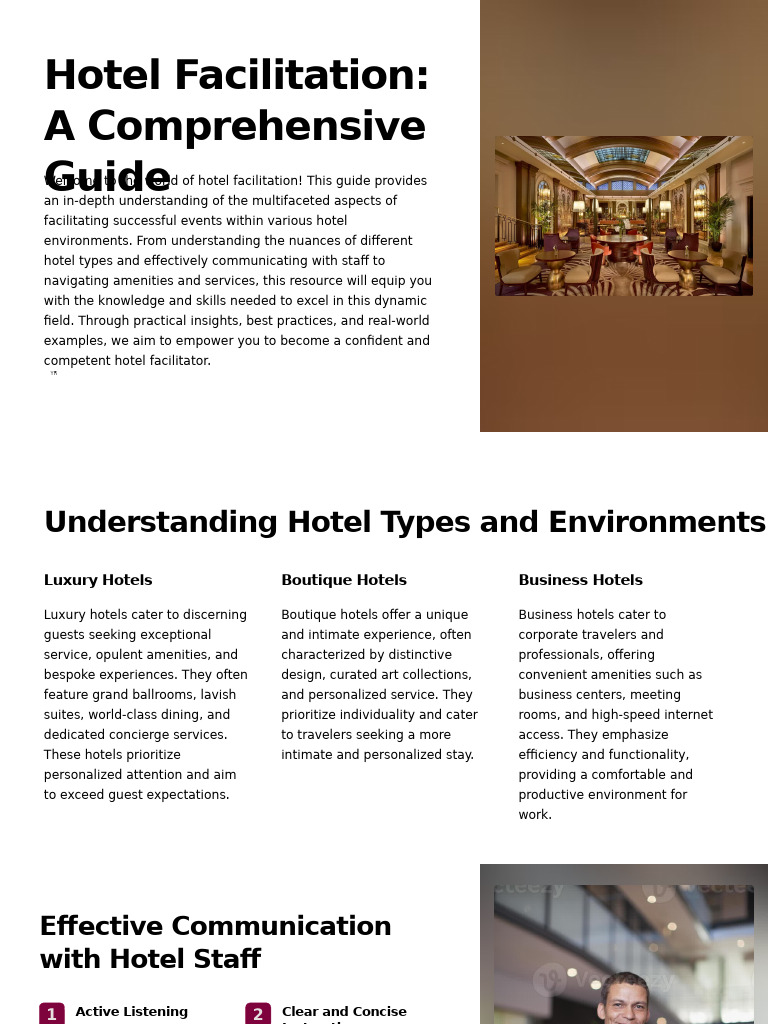 Hotel Facilitation A Comprehensive Guide | PDF