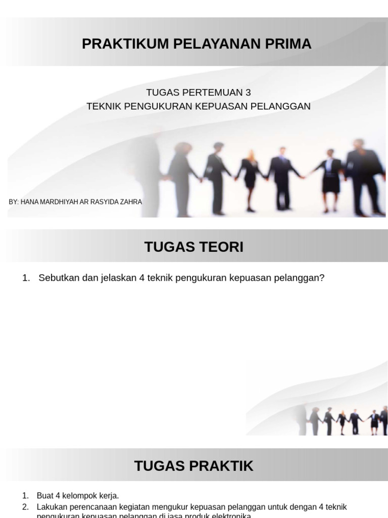 Tugas Pertemuan 3 - Teknik Pengukuran Kepuasan Pelanggan - Prak PelPrim ...