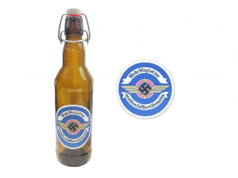 459 7 - ww2 German Luftwaffe Beer Recruitment Bottle Label Reproduction ...