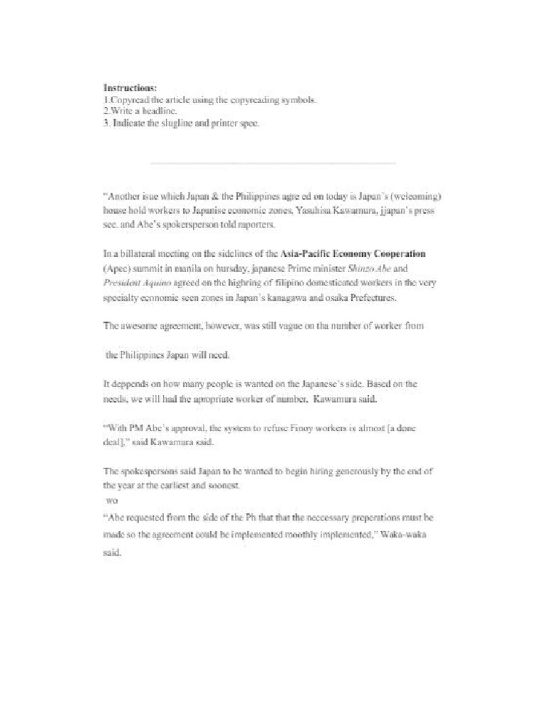 Copy Reading | PDF