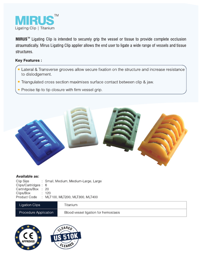 Mirus Ligating Clip 1677736753pdf | PDF
