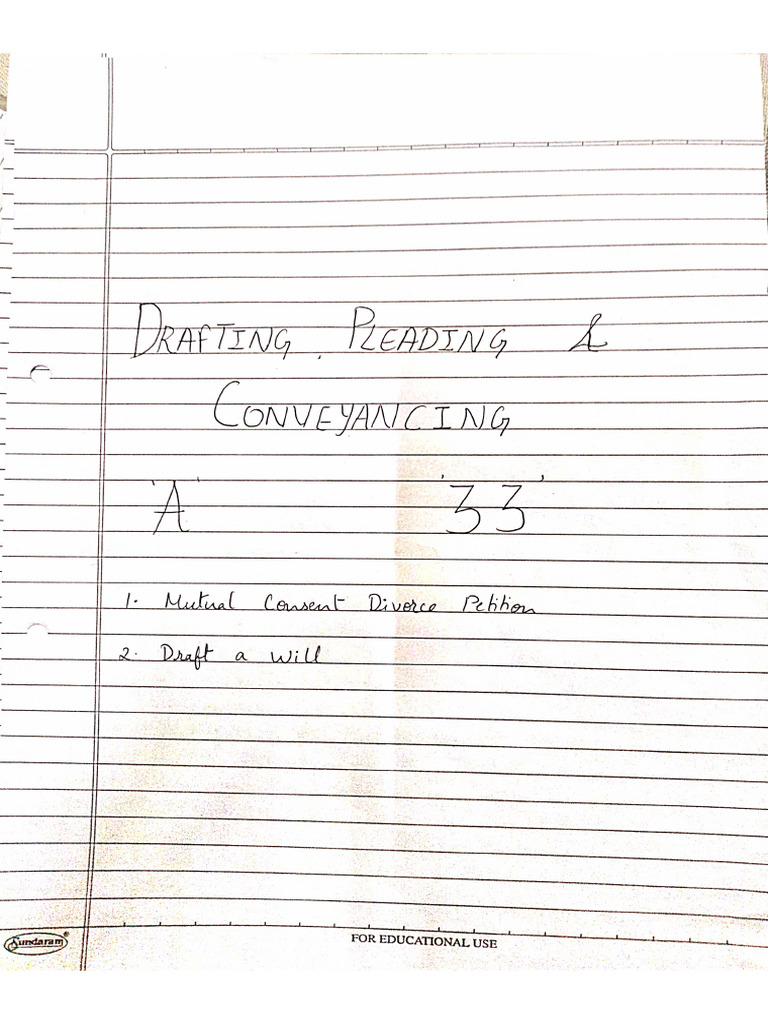 Drafting Pleading Conveyancing | PDF