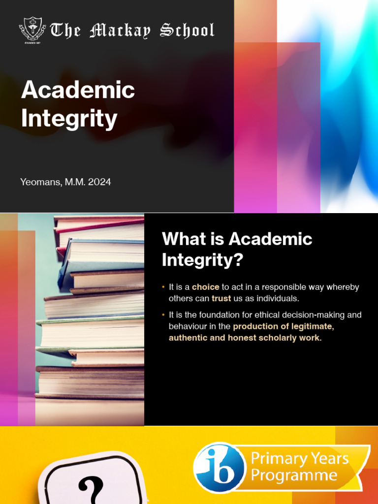 Academic Integrity 2024 | PDF | Integrity | Academic Integrity
