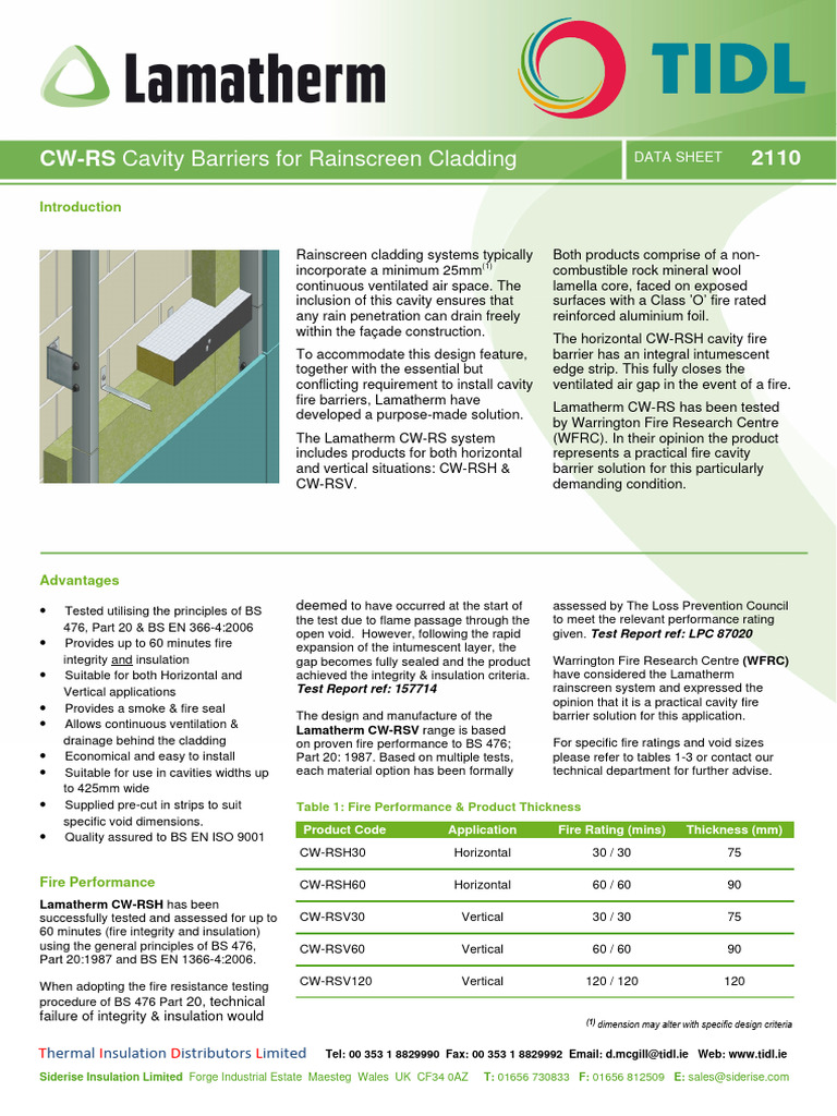 Lamatherm Cw-Rs Tidl | PDF