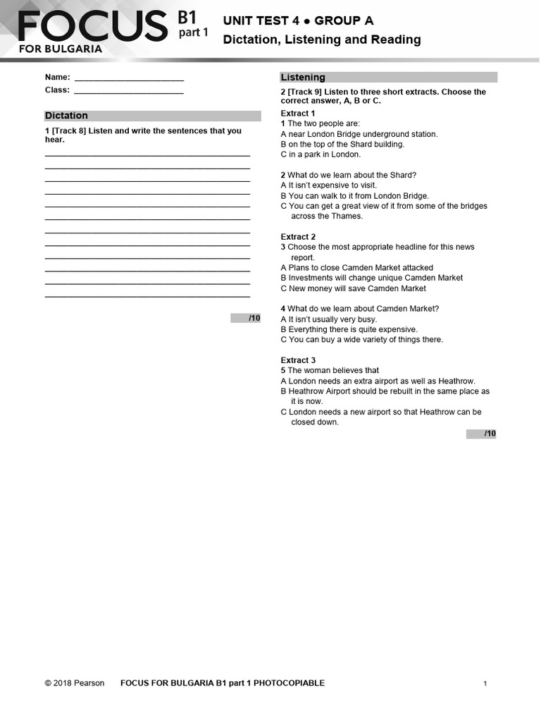 Unit 4 Test DLR 4A | PDF
