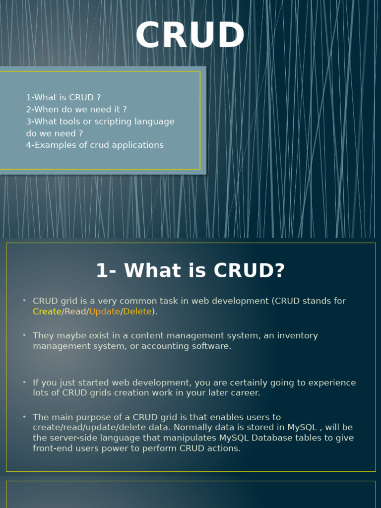 Crud Slides Show | PDF