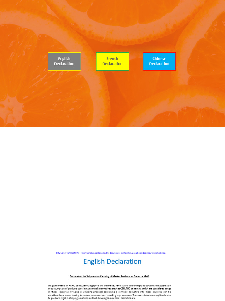 CBD Declaration | PDF