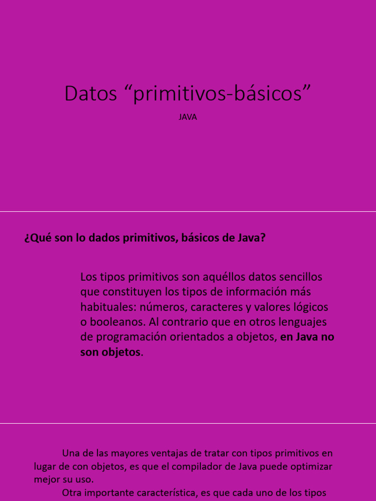 05 Datos - Primitivos - Java | PDF