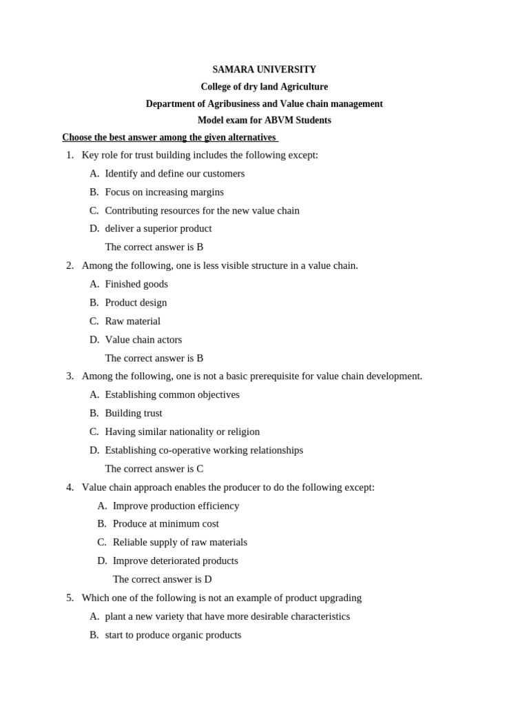 ABVM Model Exam | PDF | Net Present Value | Internal Rate Of Return
