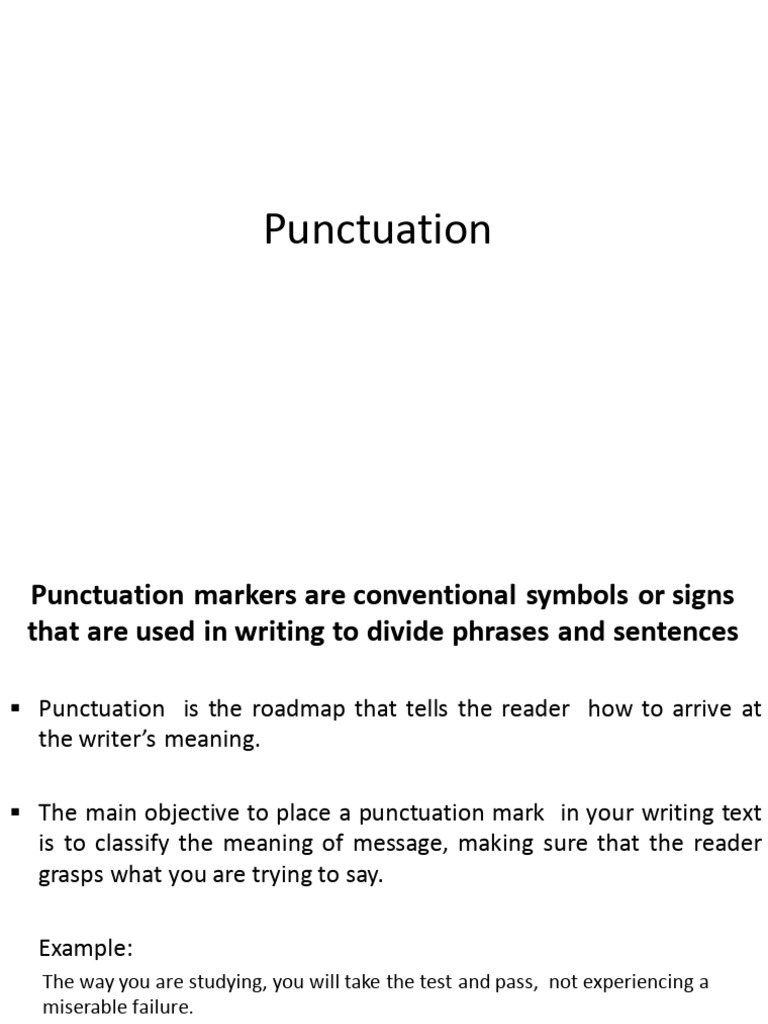 O.E. Unit - 2 Punctuation | PDF