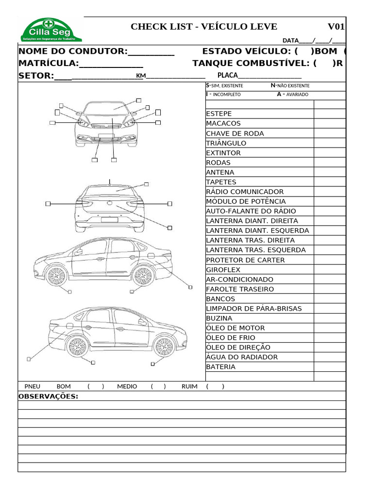Check List Carro | PDF