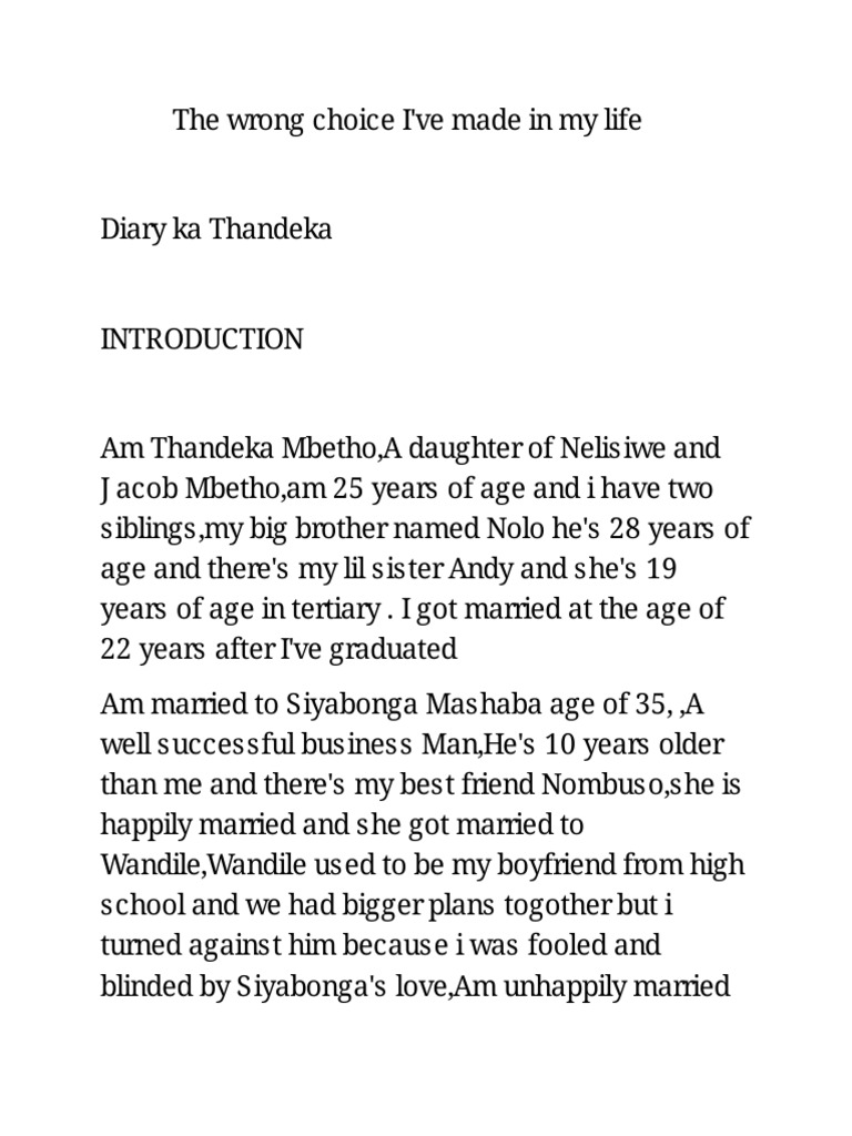 Diary Ka Thandeka-1 | PDF