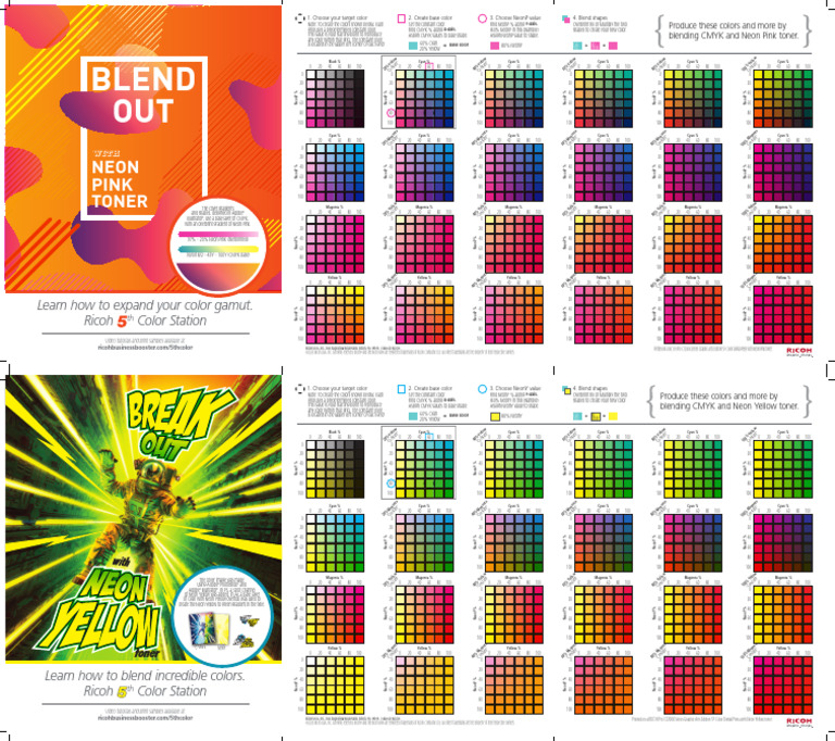 Ricoh 5th Color Blend in Blend Out Neon Gamut Chart | PDF