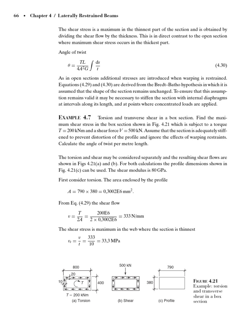 TL G T: 66 Chapter 4 / Laterally Restrained Beams | PDF
