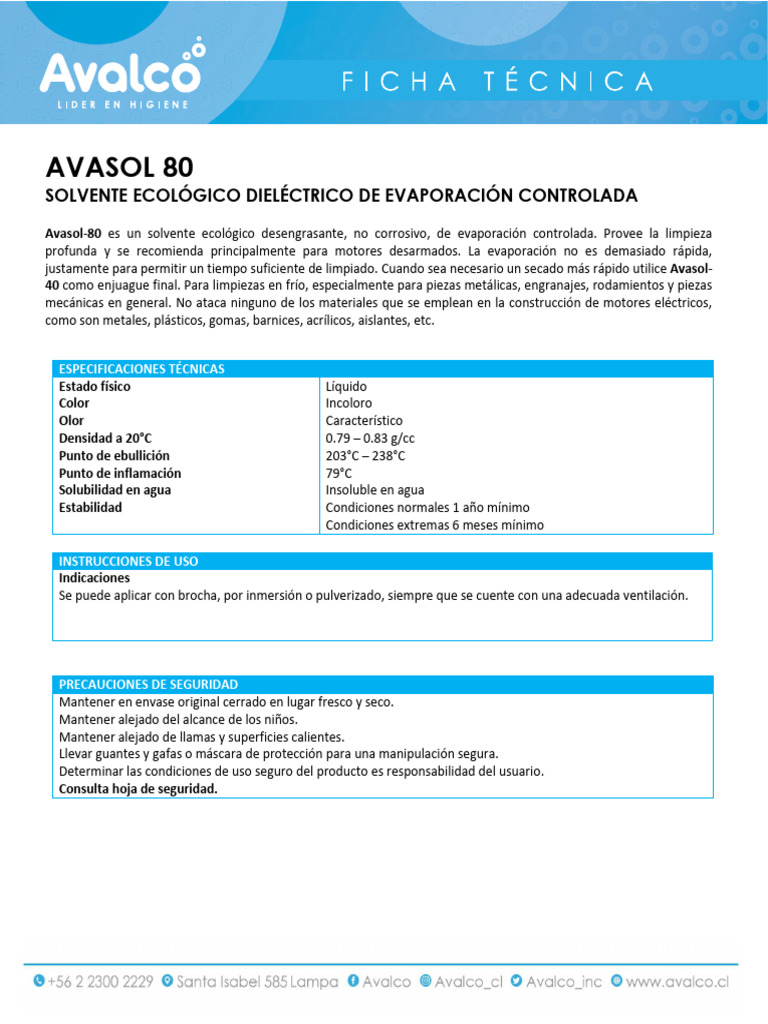 FT Avasol 80 | PDF