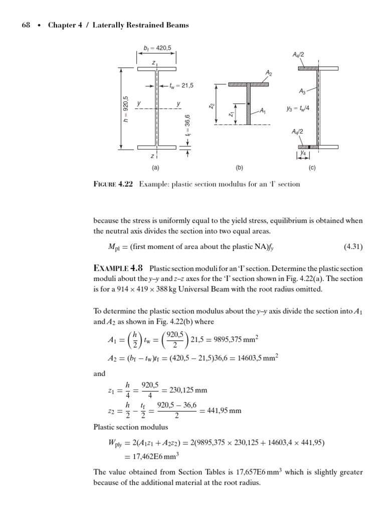 68 Chapter 4 / Laterally Restrained Beams: Igure | PDF