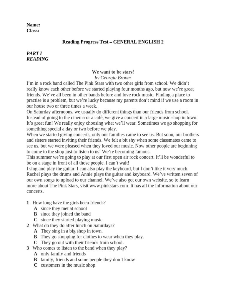 Tatq2 - Ufm - Reading Progress Test | PDF