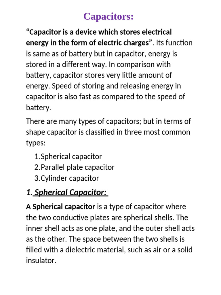 Capacitors and Capacitance | PDF | Science & Mathematics
