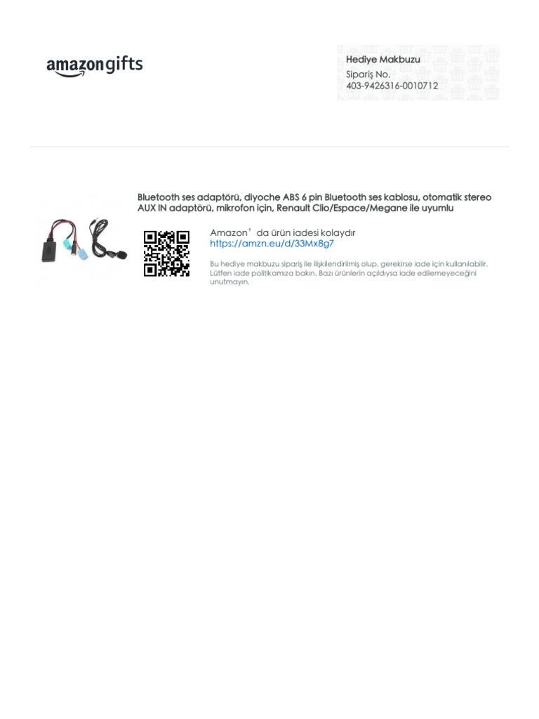 Amazon Gift Receipt | PDF