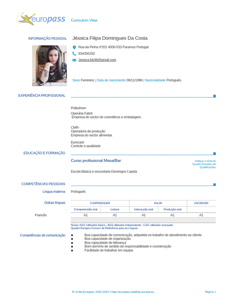 CV Jessica Costa | PDF
