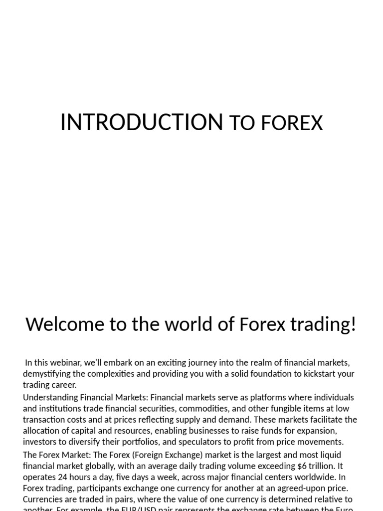 Introduction To Forex | PDF