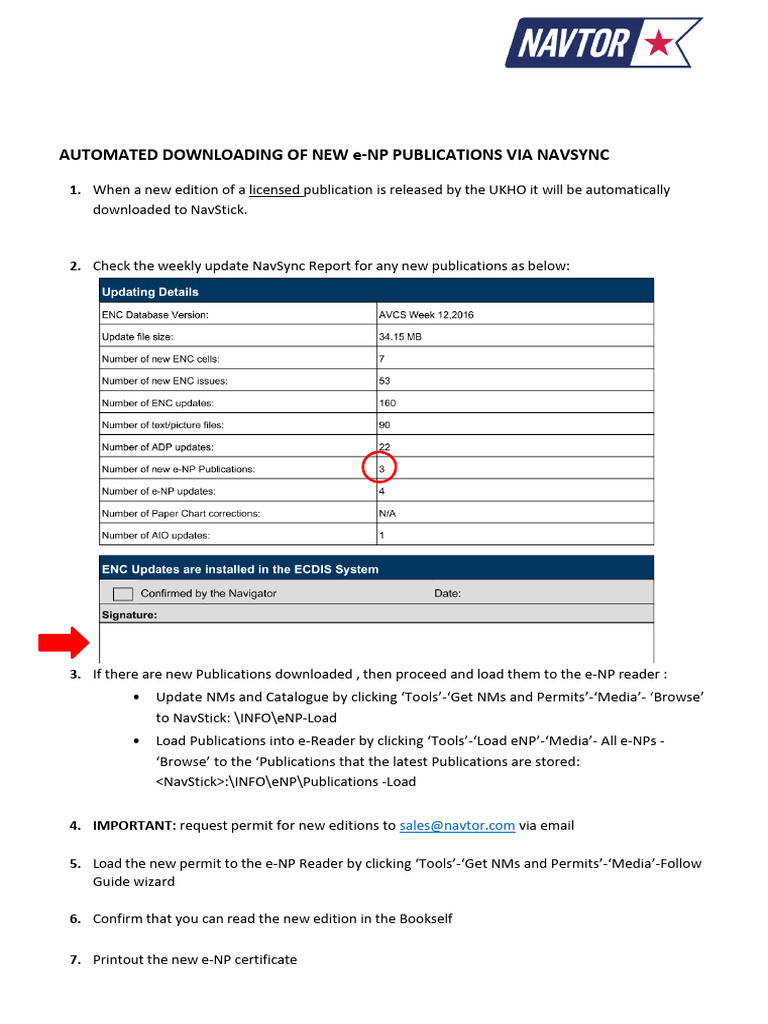 Automated New Edition eNP Download Via NavStick | PDF