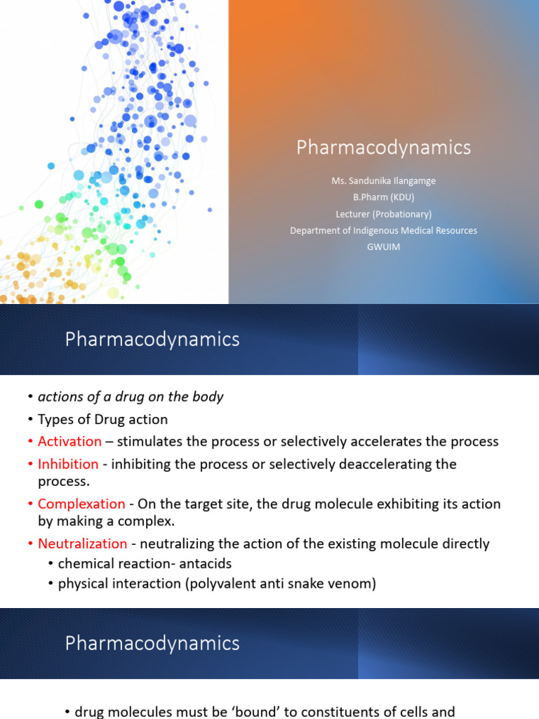 Pharmacodynamics | PDF