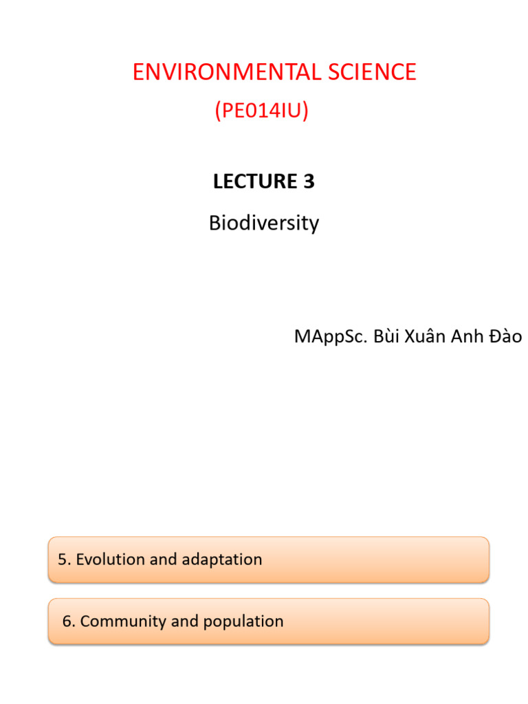Lecture 3 Biodiversity (Part 2) | PDF