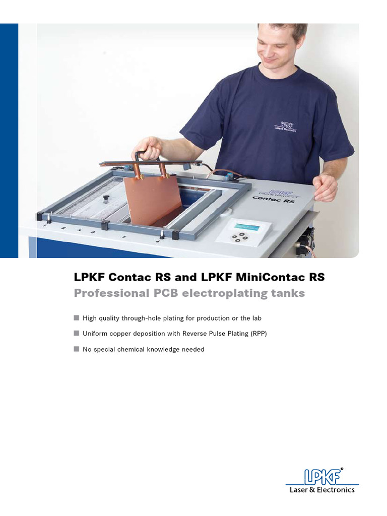 LPKF Contac Rs and LPKF Minicontac RS: Professional PCB Electroplating Tanks | PDF