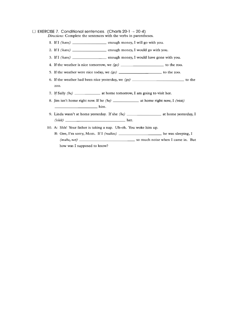 If Clause Exercise | PDF