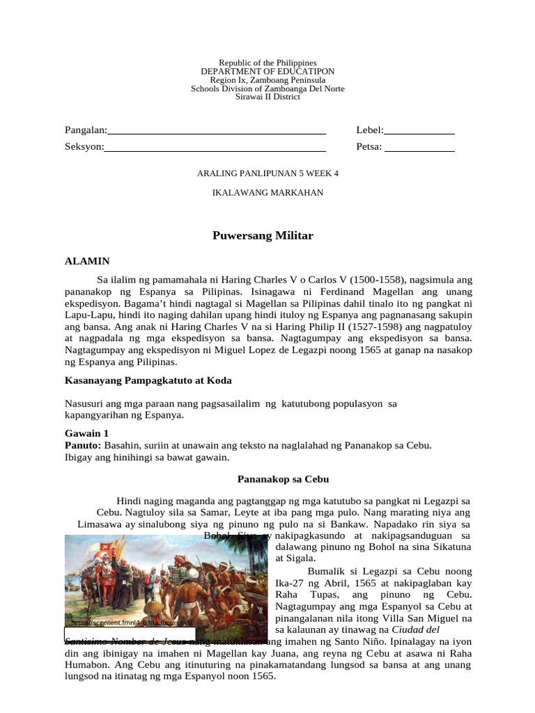 ARPAN 5 LAS 2nd Quarter Week 4 | PDF