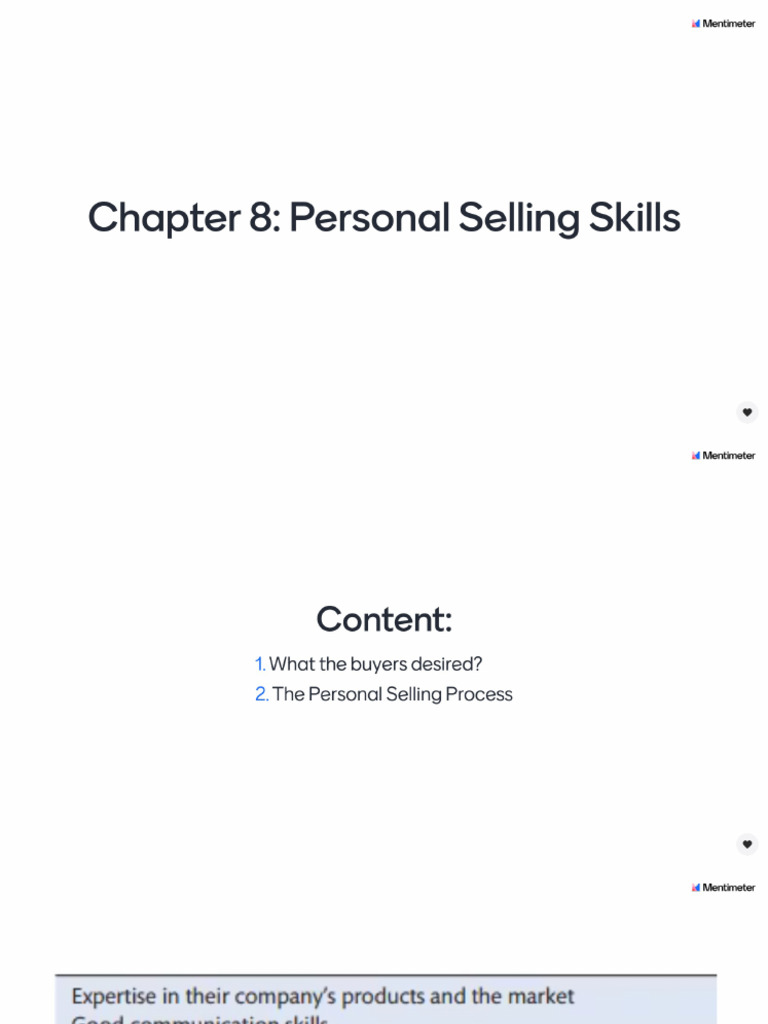 Chapter 8 Personal Selling Skills | PDF
