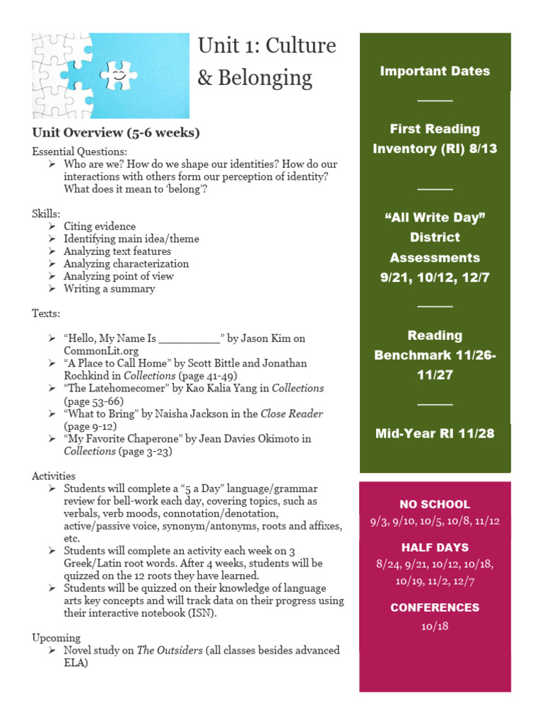 Unit 1 Flyer | PDF