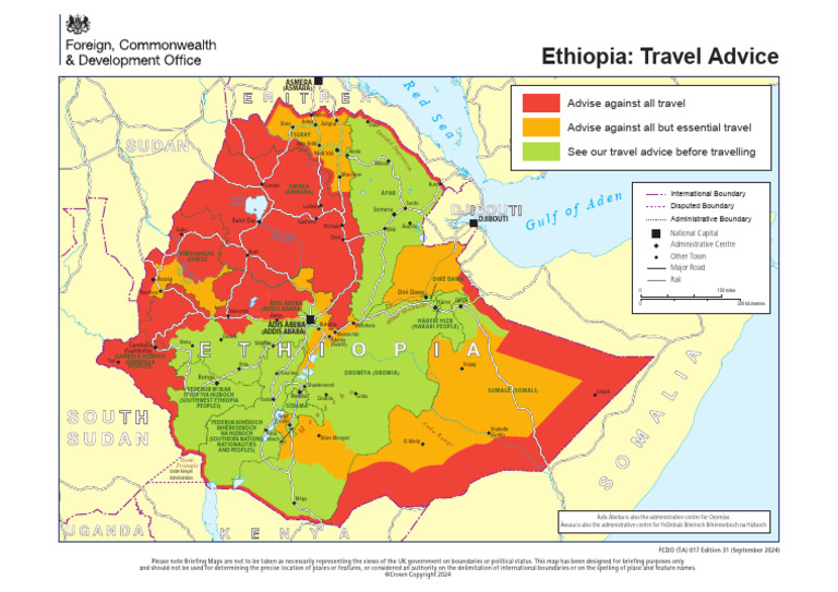 FCDO TA 017 - Ethiopia Travel Advice Ed31 | PDF